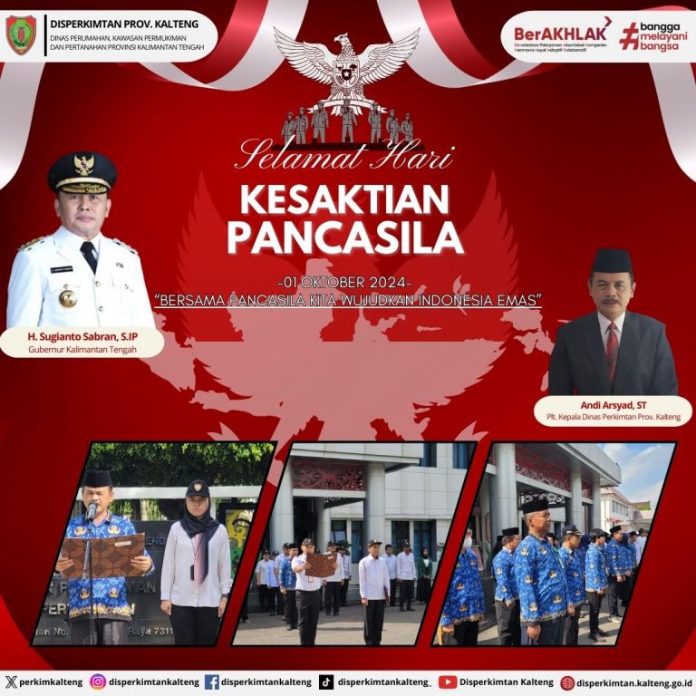 Ucapan Selamat Hari Kesaktian Pancasila | DINAS PERUMAHAN, KAWASAN PERMUKIMAN DAN PERTANAHAN