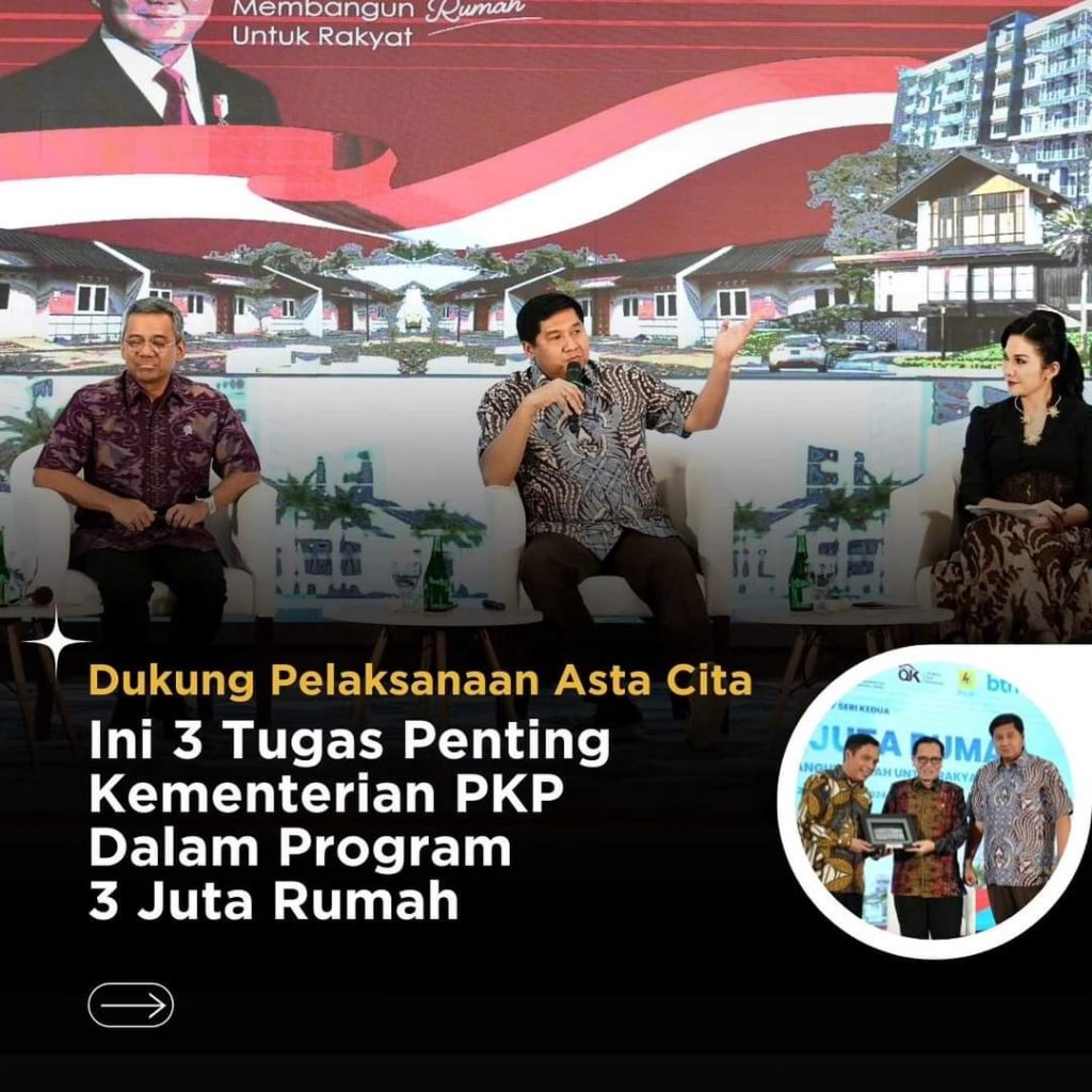 3 Tugas Penting Tugas Kementerian PKP Dalam Program 3 Juta Rumah | DINAS PERUMAHAN, KAWASAN ...